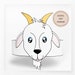 Goat Paper Crown, Animal Paper Hat for Kids, Instant Download Paper ...