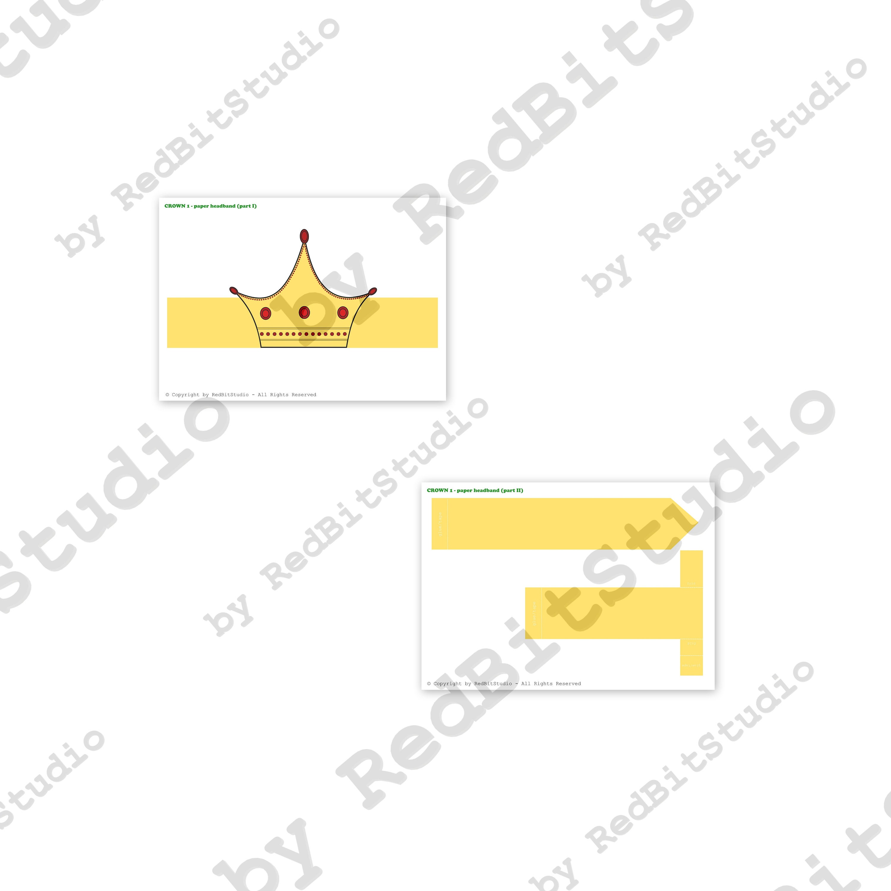 Queen Crown, Paper Hat for Kids, Instant Download Paper Crown, Digital ...