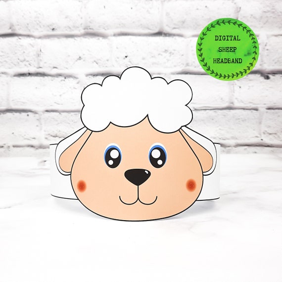 Sheep Paper Crown Animal Paper Hat for Kids Instant Download | Etsy