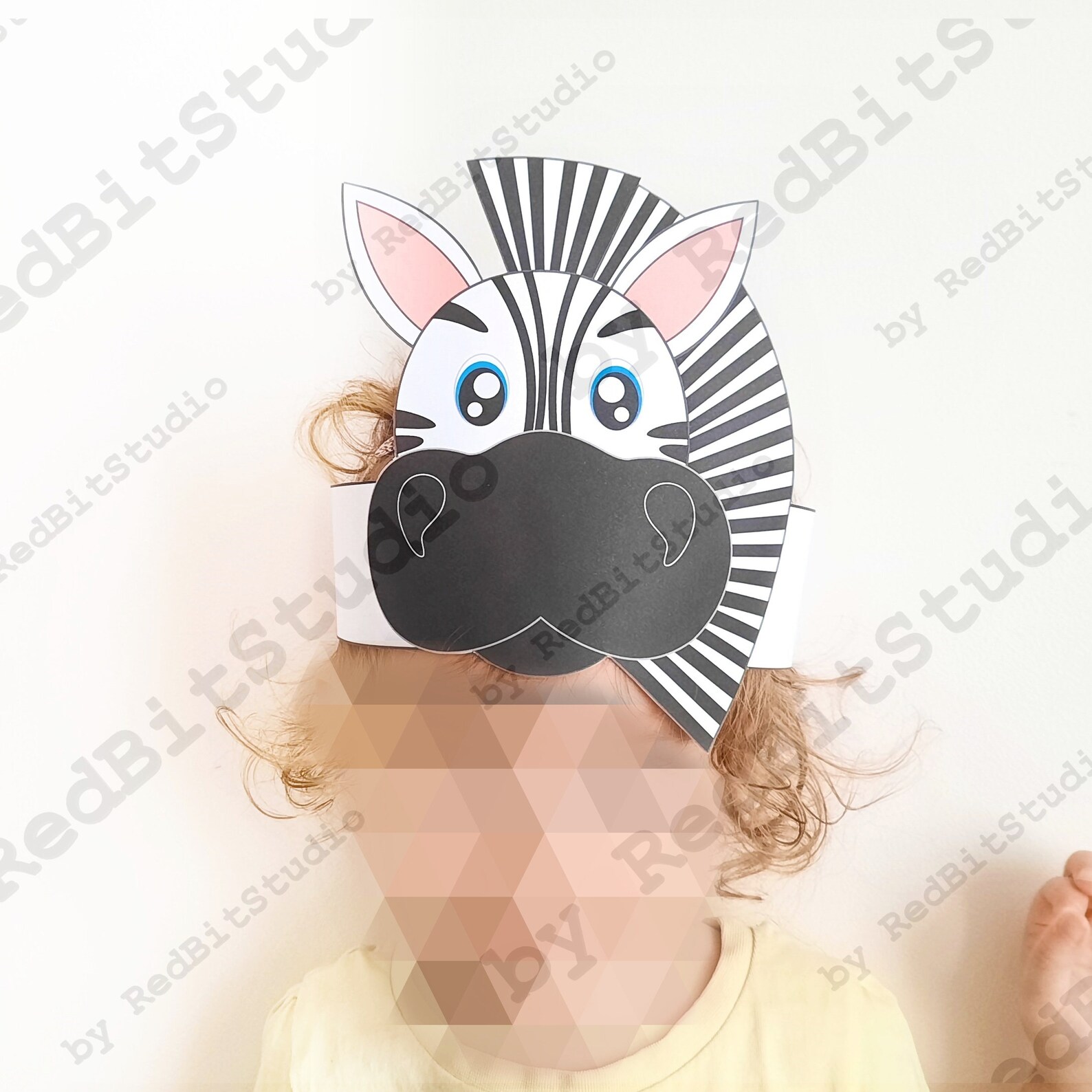 Zebra Paper Crown, Animal Paper Hat for Kids, Instant Download Paper ...