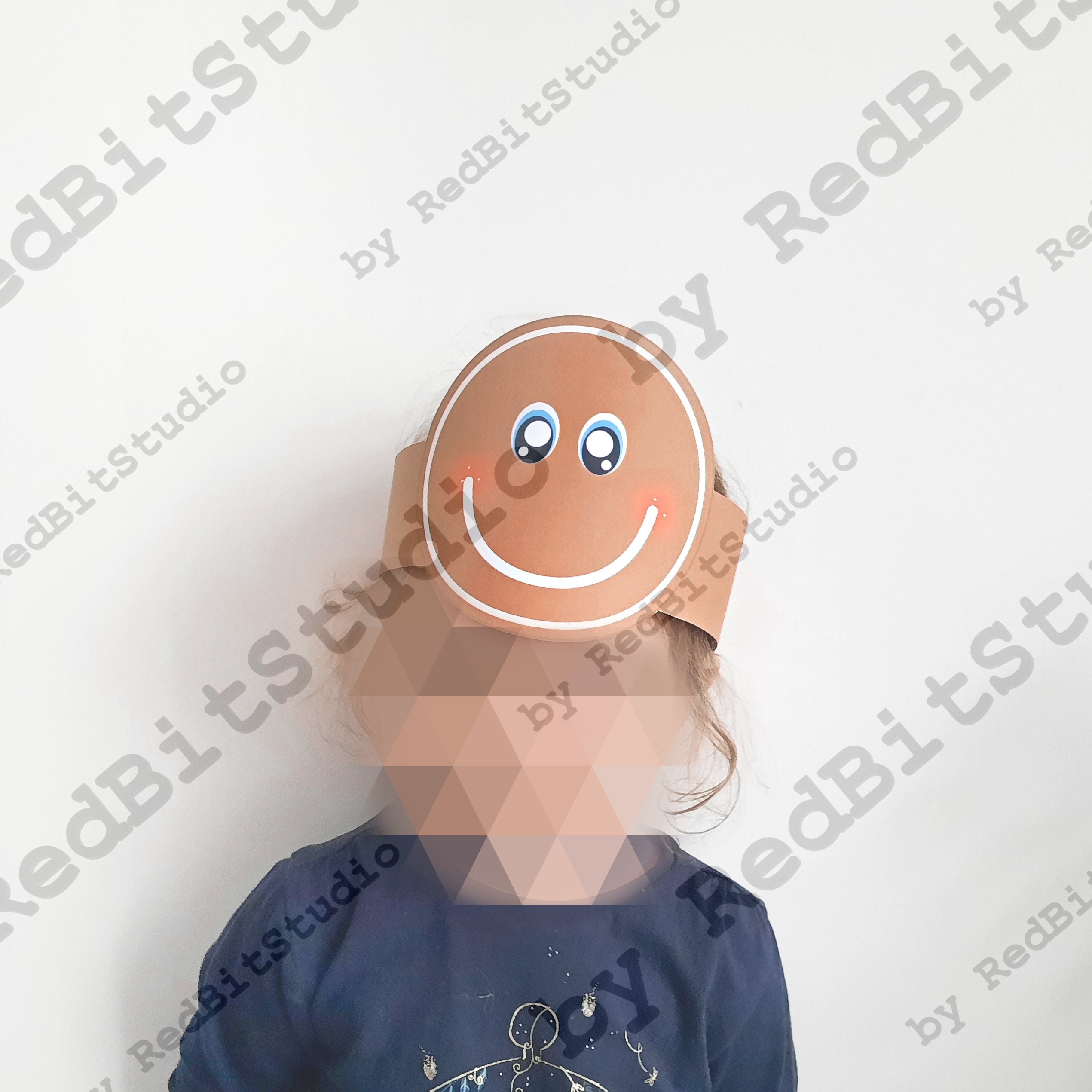 Gingerbread Man Paper Crown, Christmas Paper Hat for Kids, Instant ...