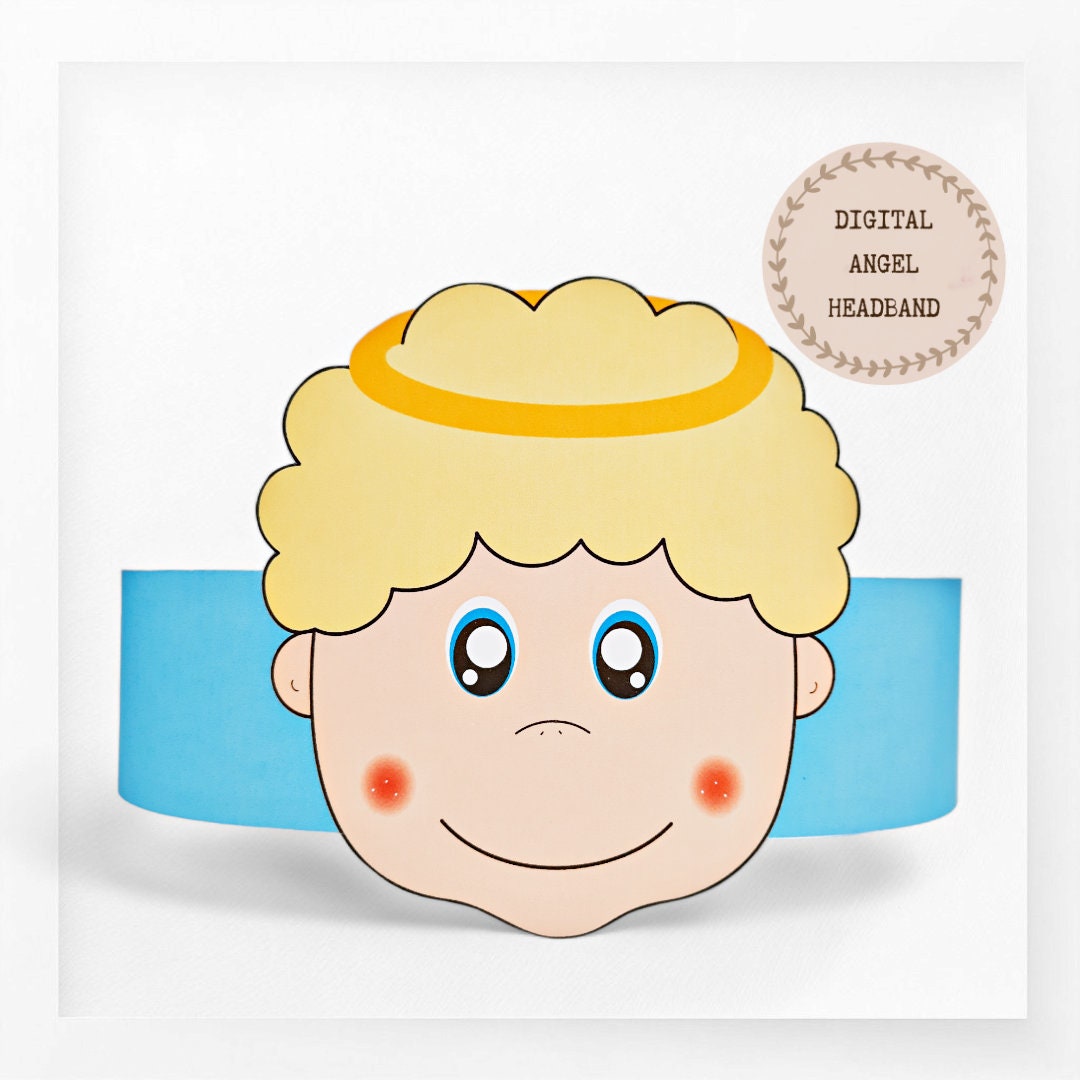 Angel Paper Crown, Christmas Paper Hat for Kids, Instant Download Paper ...