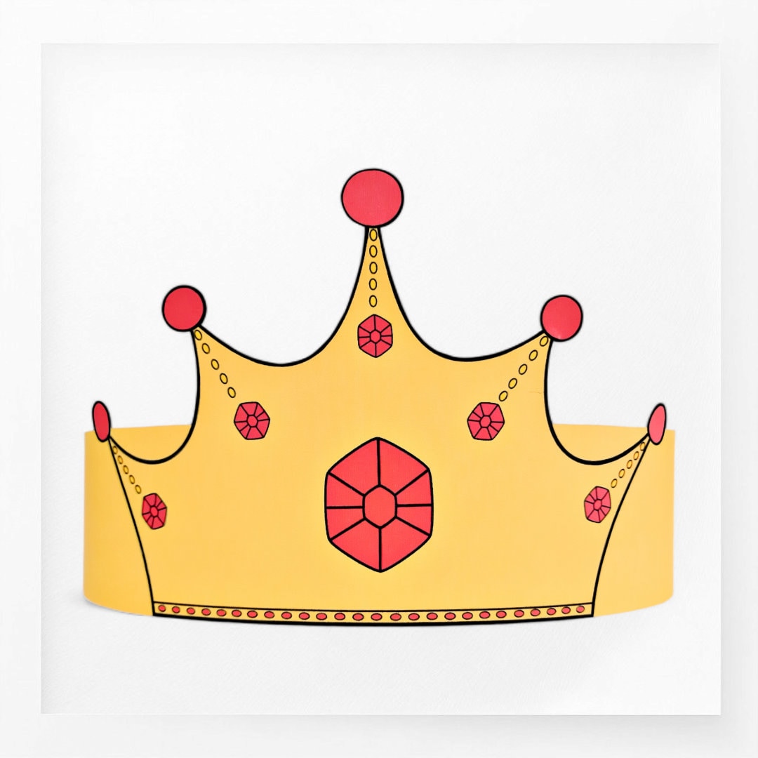 4 Crown Headbands, Paper Hats for Kids, Instant Download Paper Crowns ...