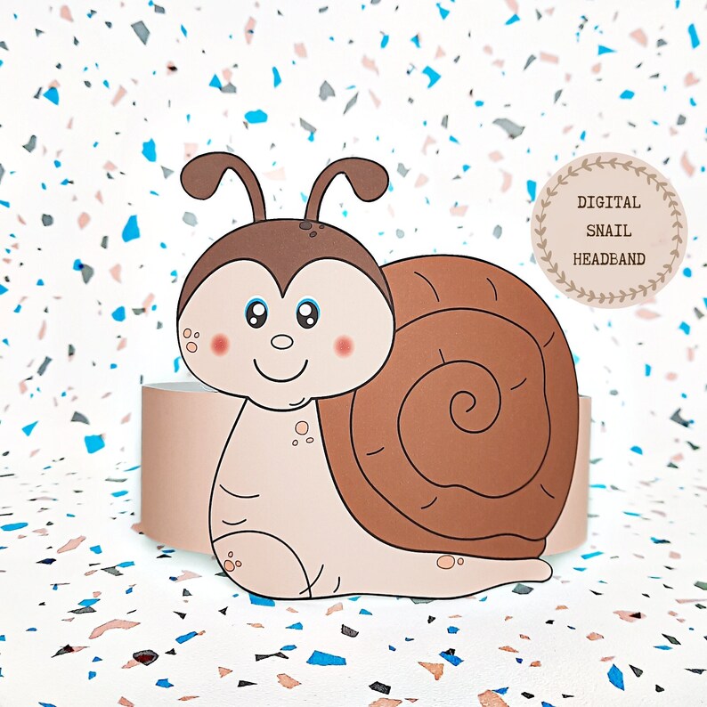 Snail Paper Crown Animal Paper Hat for Kids Instant Download - Etsy