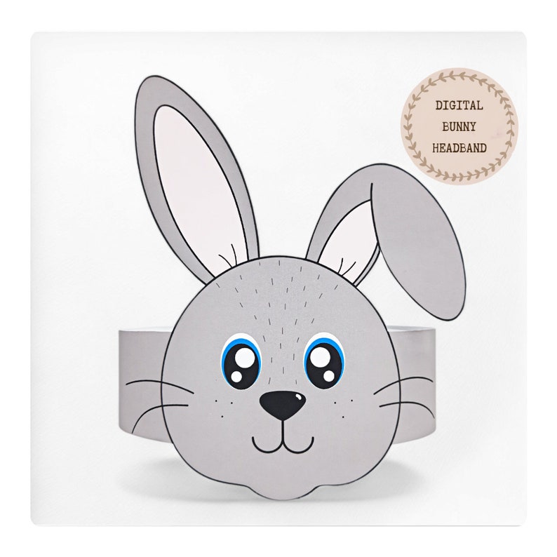 Bunny Paper Crown,animal Paper Hat for Kids, Instant Download Paper ...