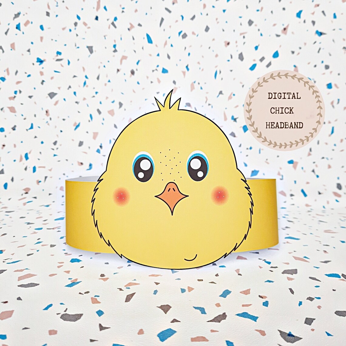 Chick Paper Crown, Animal Paper Hat for Kids, Instant Download Paper ...