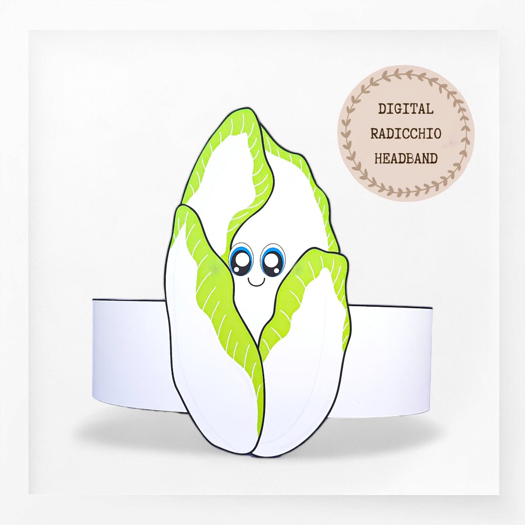 Radicchio Paper Crown,vegetable Paper Hat for Kids,instant Download ...