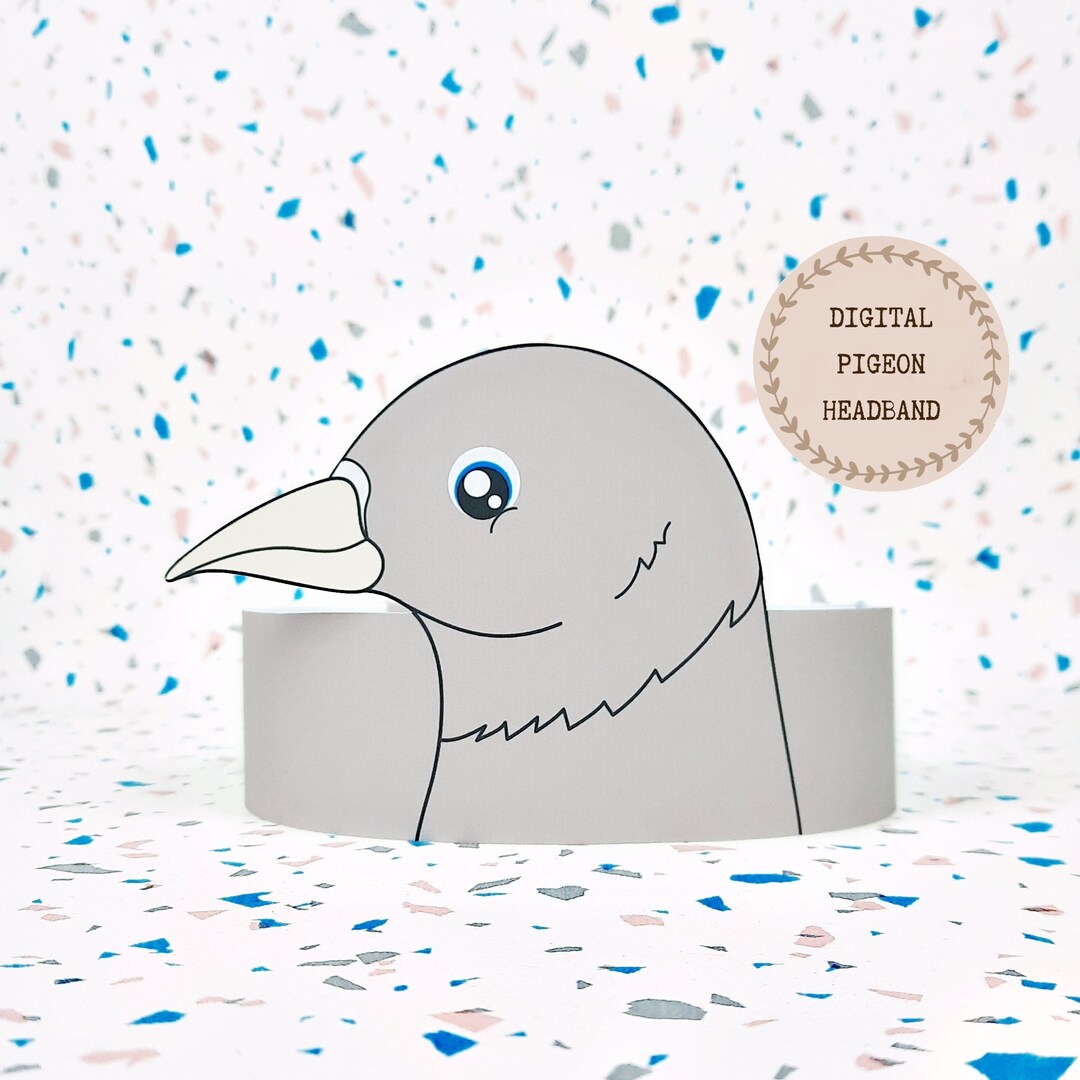 Pigeon Paper Crown Bird Paper Hat for Kids Instant Download - Etsy