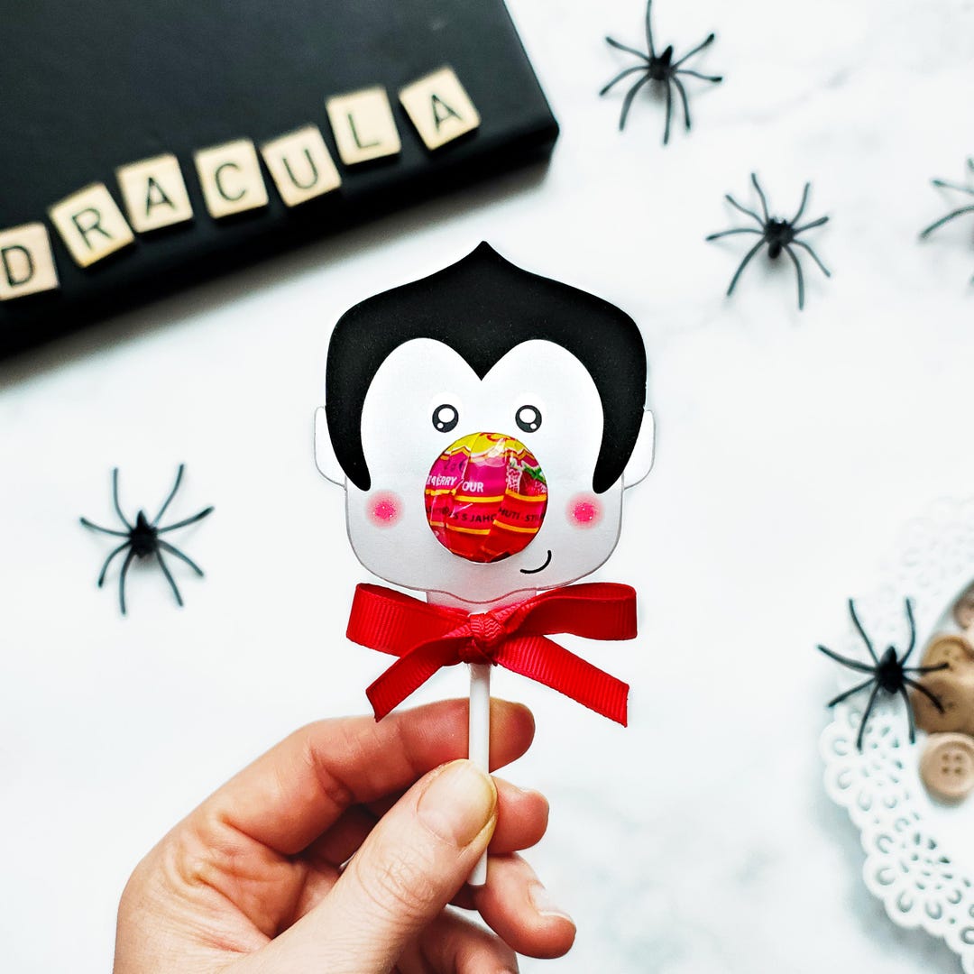 Dracula Lollipop, Instant Download Lollipop Holder, PDF File, Digital ...