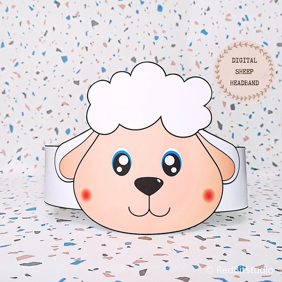 Sheep Paper Crown Animal Paper Hat for Kids Instant Download - Etsy UK
