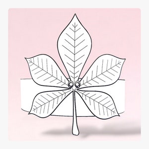 4 Autumn Leaves Paper Coloring Crowns,autumn Paper Hat for Kids,instant ...