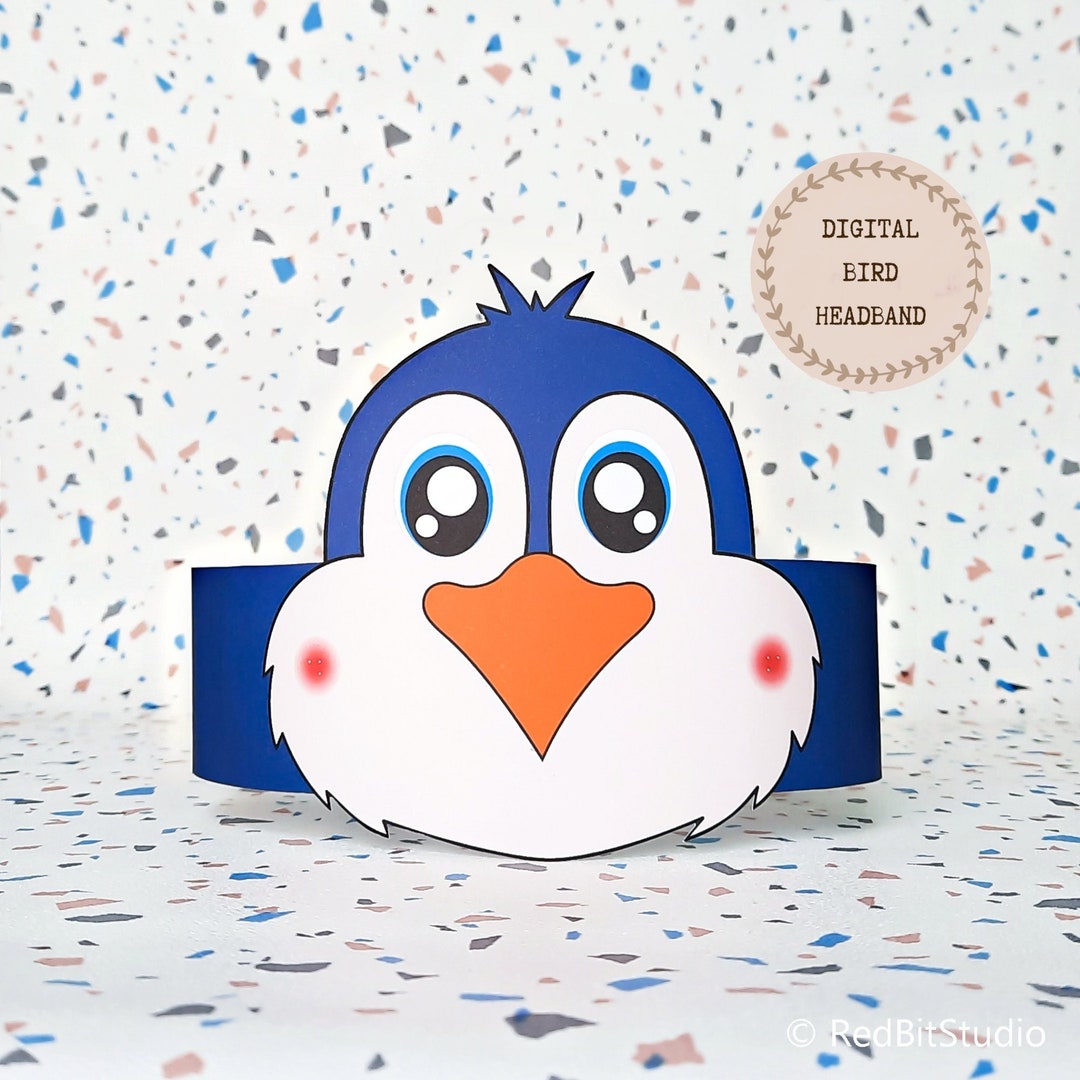 Bird Paper Crown Animal Paper Hat for Kids Instant Download - Etsy
