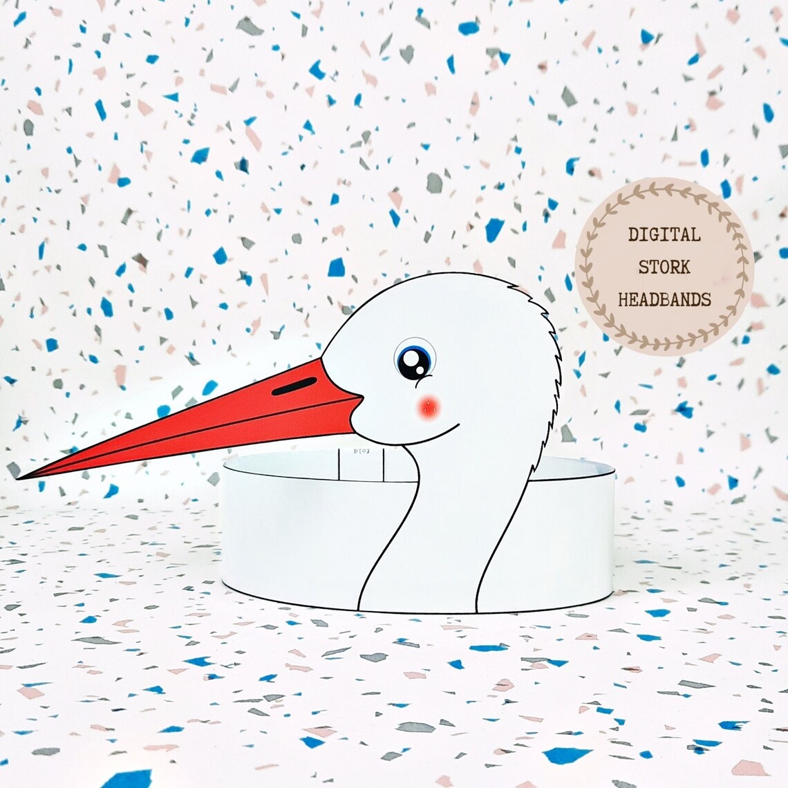 Stork Paper Crown, Animal Paper Hat for Kids, Instant Download Paper ...