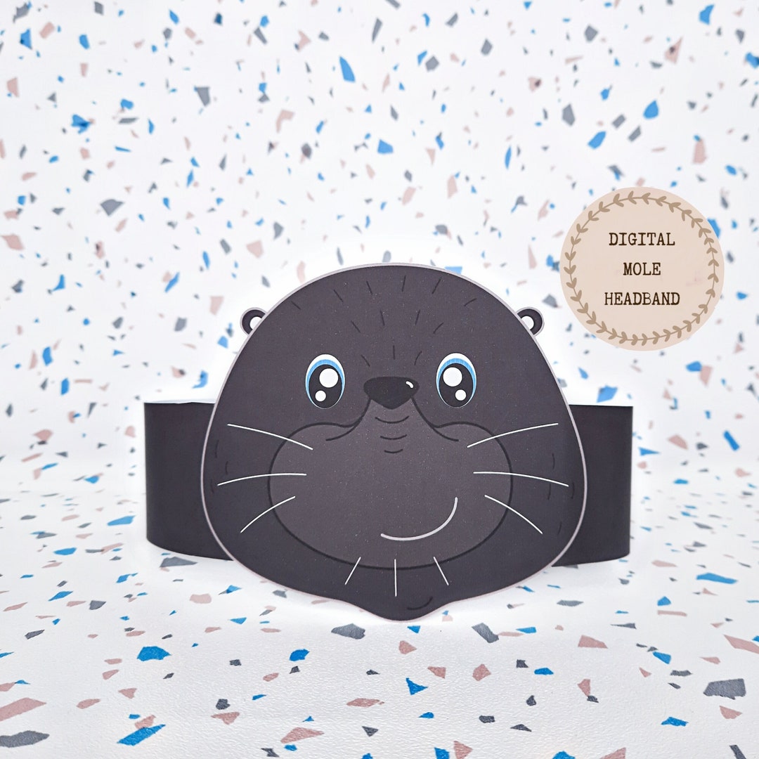 Mole Paper Crown, Animal Paper Hat for Kids, Instant Download Paper ...