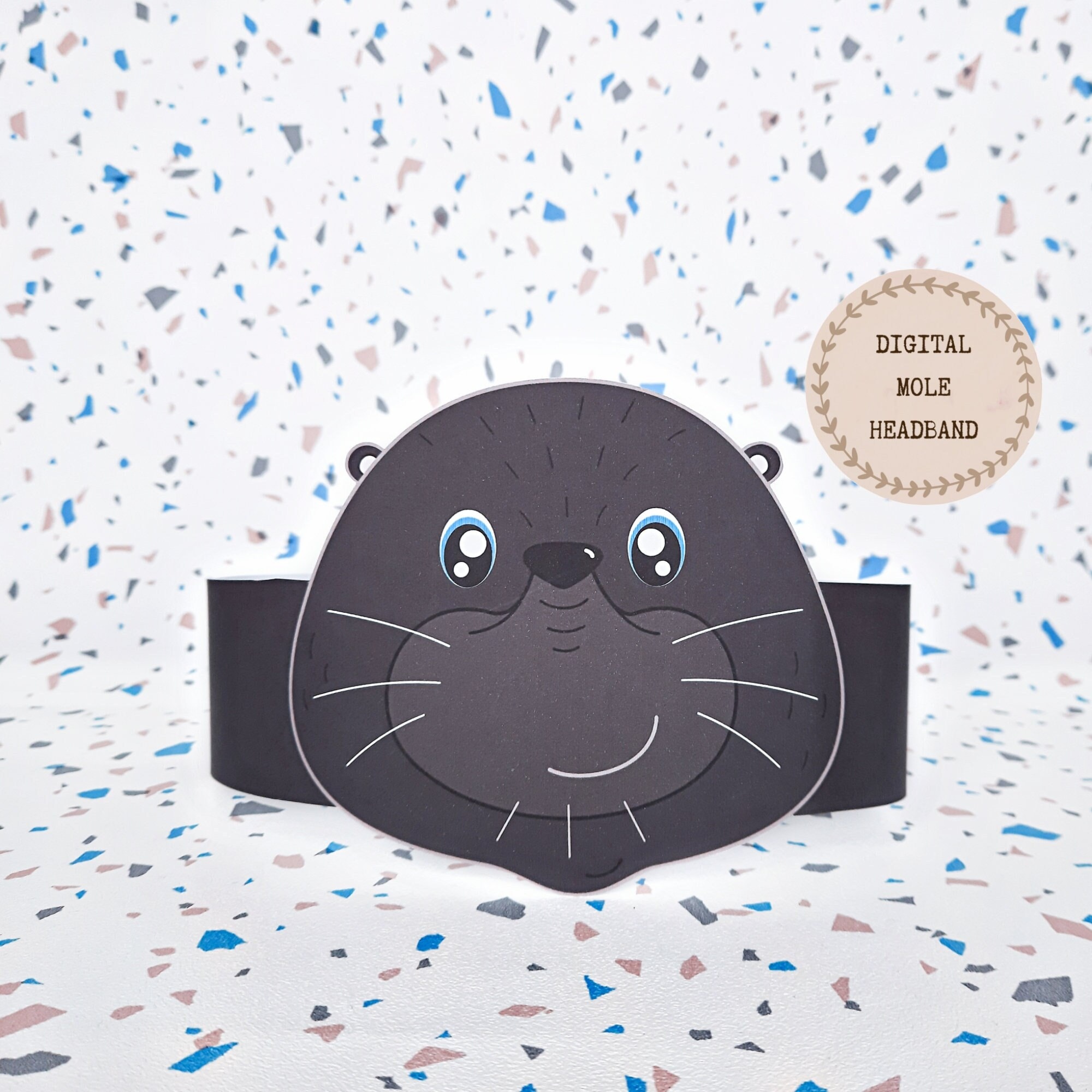 Mole Paper Crown, Animal Paper Hat for Kids, Instant Download Paper ...