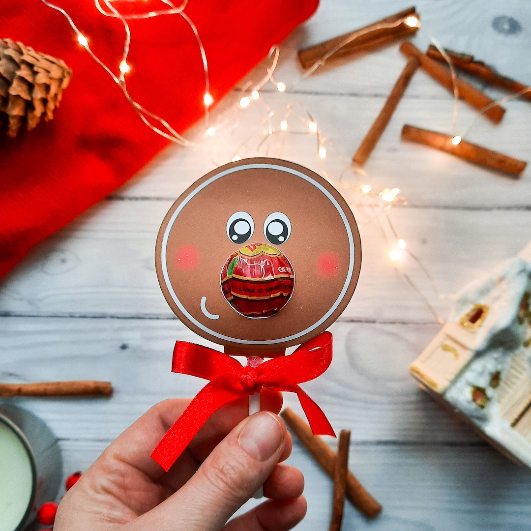 Gingerbread Man Lollipop, Instant Download Lollipop Holder,pdf File ...
