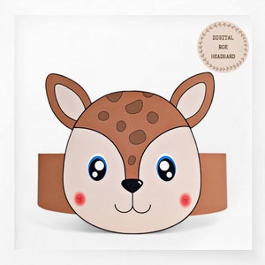 Roe Paper Crown, Animal Paper Hat for Kids, Instant Download Paper ...