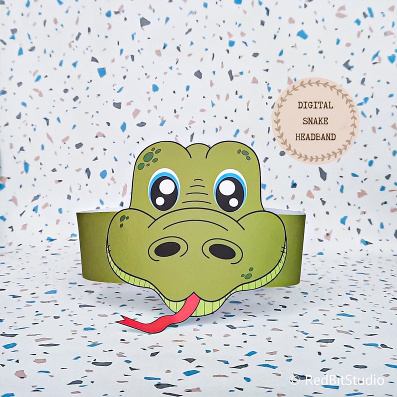 Snake Paper Crown Animal Paper Hat for Kids Instant Download - Etsy