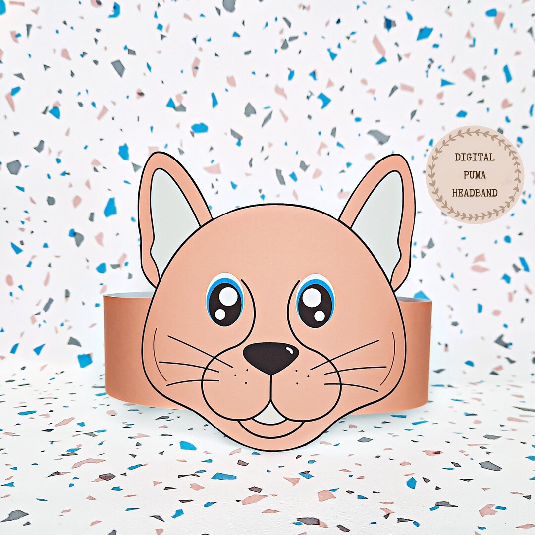 Puma Paper Crown, Animal Paper Hat for Kids, Instant Download Paper ...