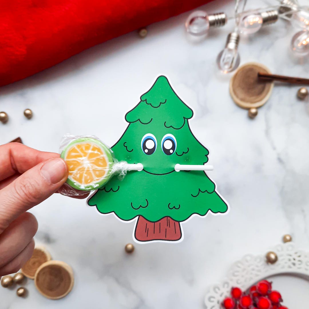 Christmas Tree Lollipop,instant Download Lollipop Holder,digital Party ...