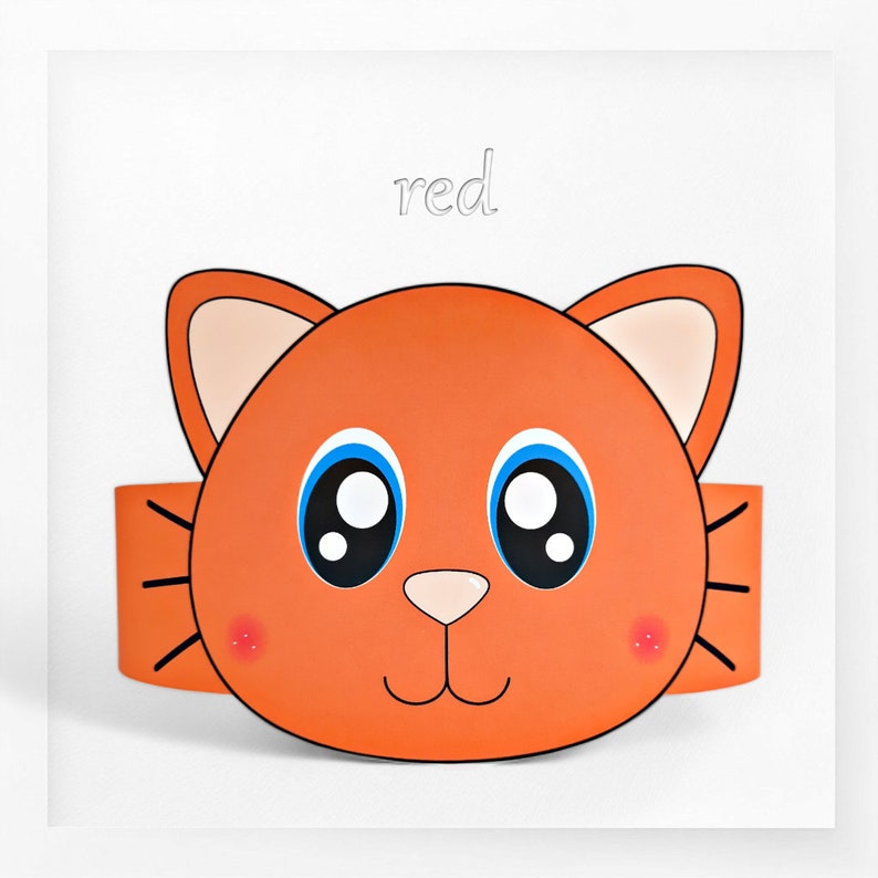 4 Cats Paper Crowns, Cats Paper Hats for Kids, Instant Download Paper ...