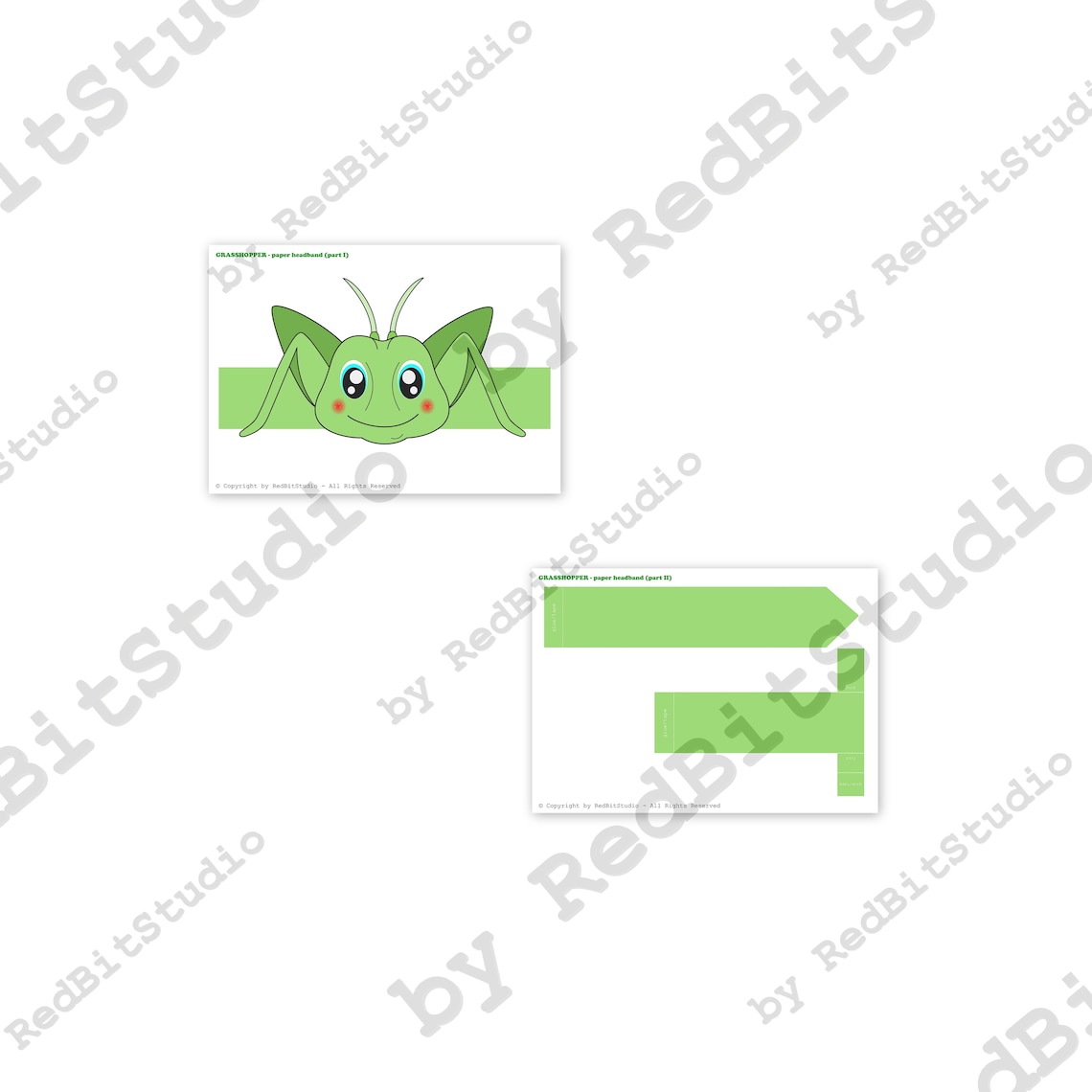 Grasshopper Paper Crown, Animal Paper Hat for Kids, Instant Download ...