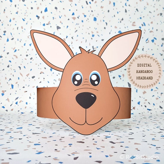 Kangaroo Paper Crown Animal Paper Hat for Kids Instant - Etsy