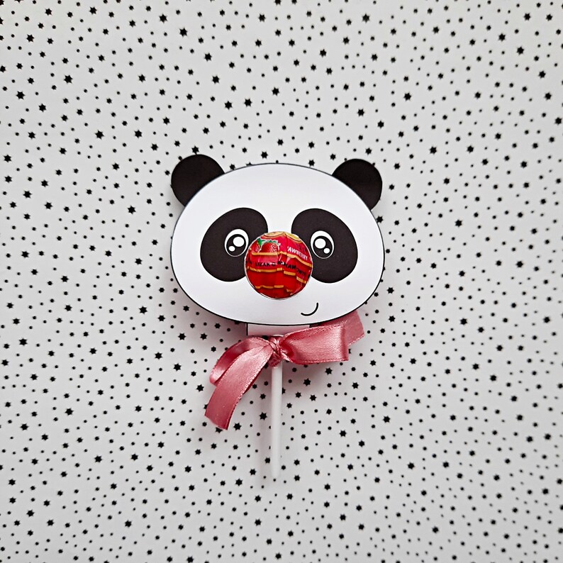 Panda Lollipop, Instant Download Lollipop Holder,pdf File, Digital ...