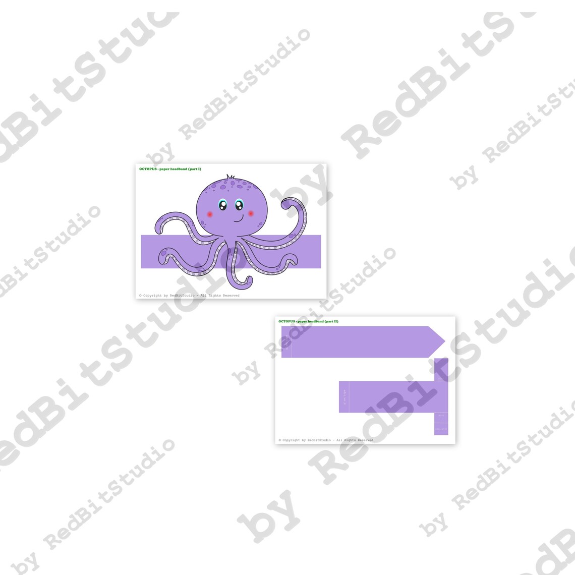 Octopus Paper Crown, Animal Paper Hat for Kids, Sea Instant Download ...