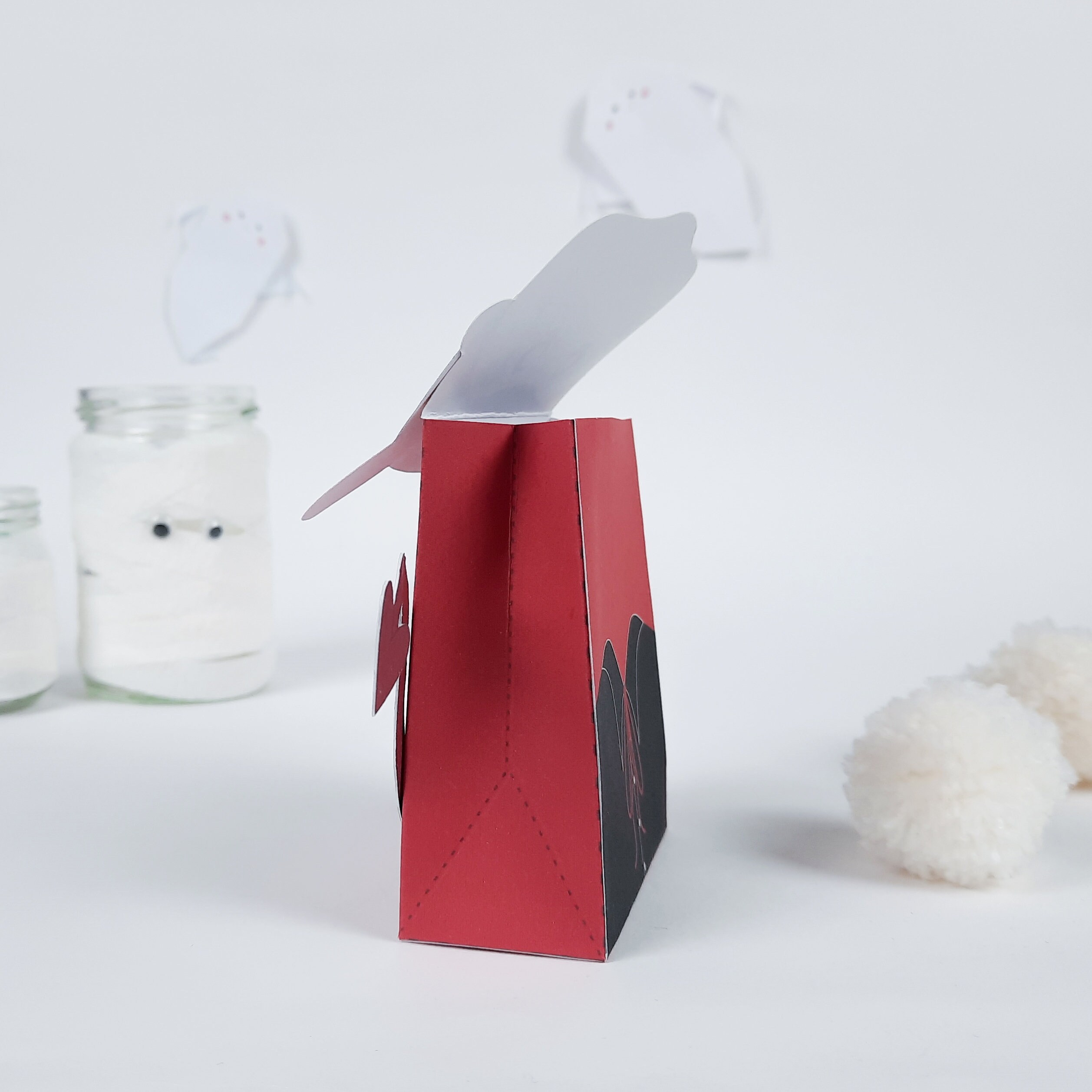 Devil Gift Box Printable, Favor Box Halloween, Template to Assemble Box ...