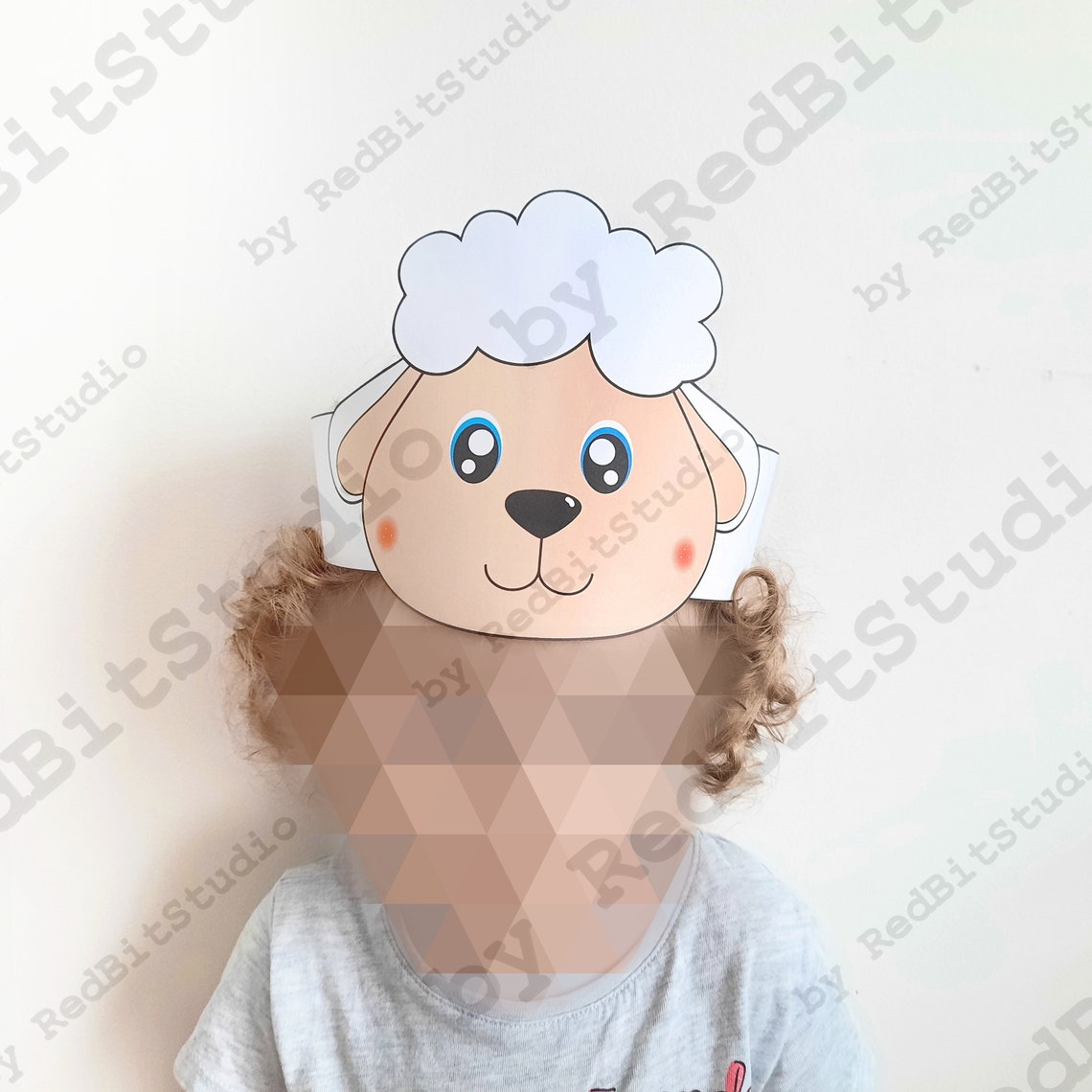 Sheep Paper Crown, Animal Paper Hat for Kids, Instant Download Paper ...