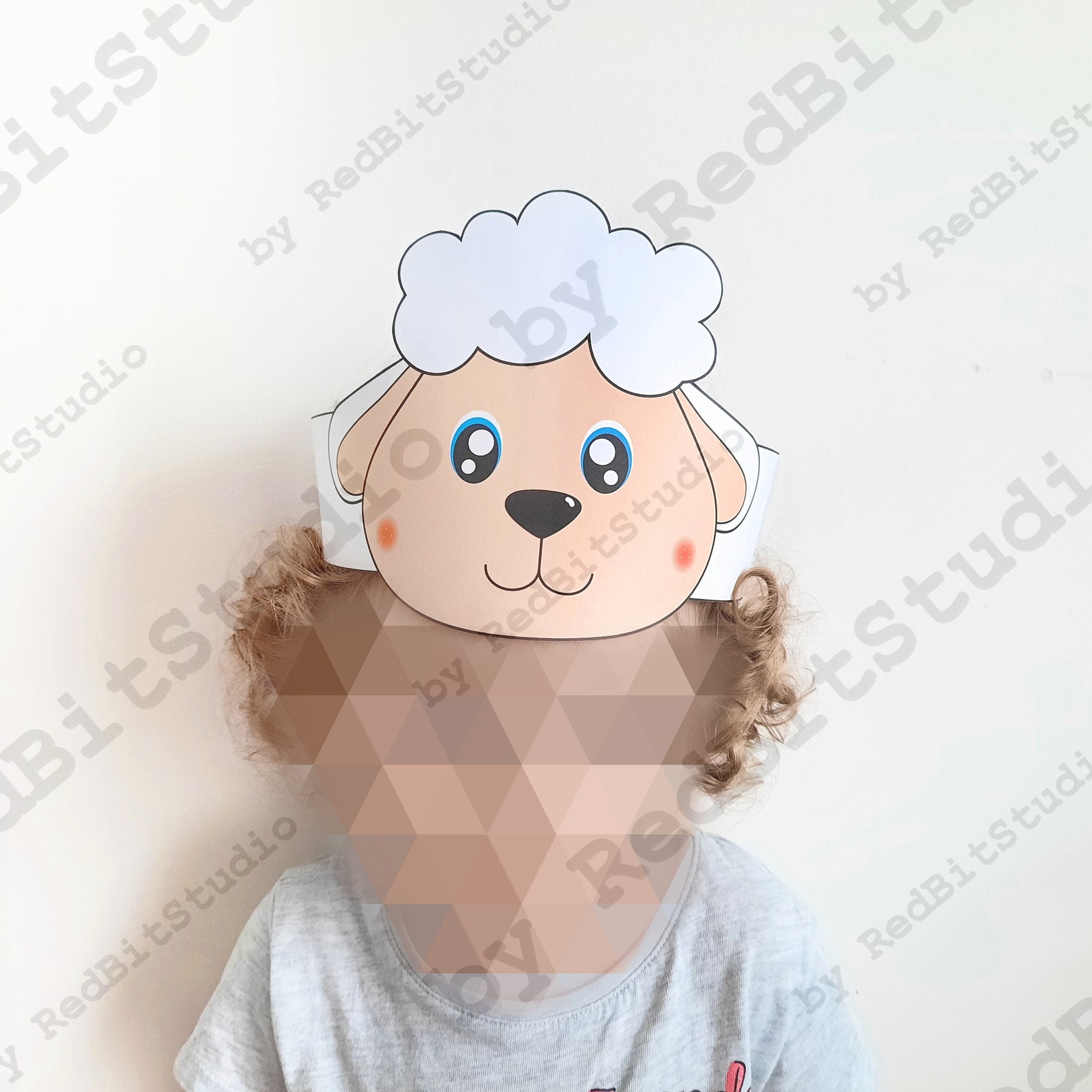 Sheep Paper Crown, Animal Paper Hat for Kids, Instant Download Paper ...