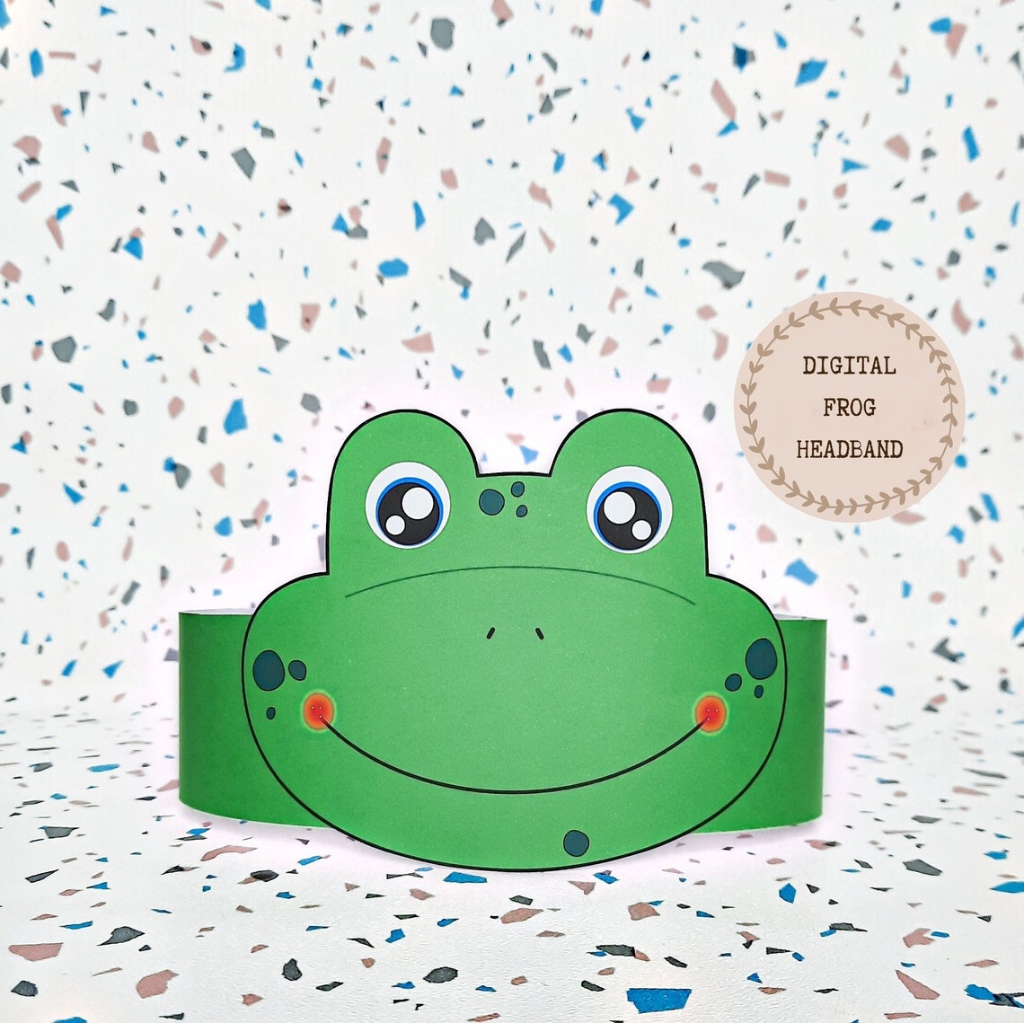 Frog Paper Crown, Animal Paper Hat for Kids, Instant Download Paper ...