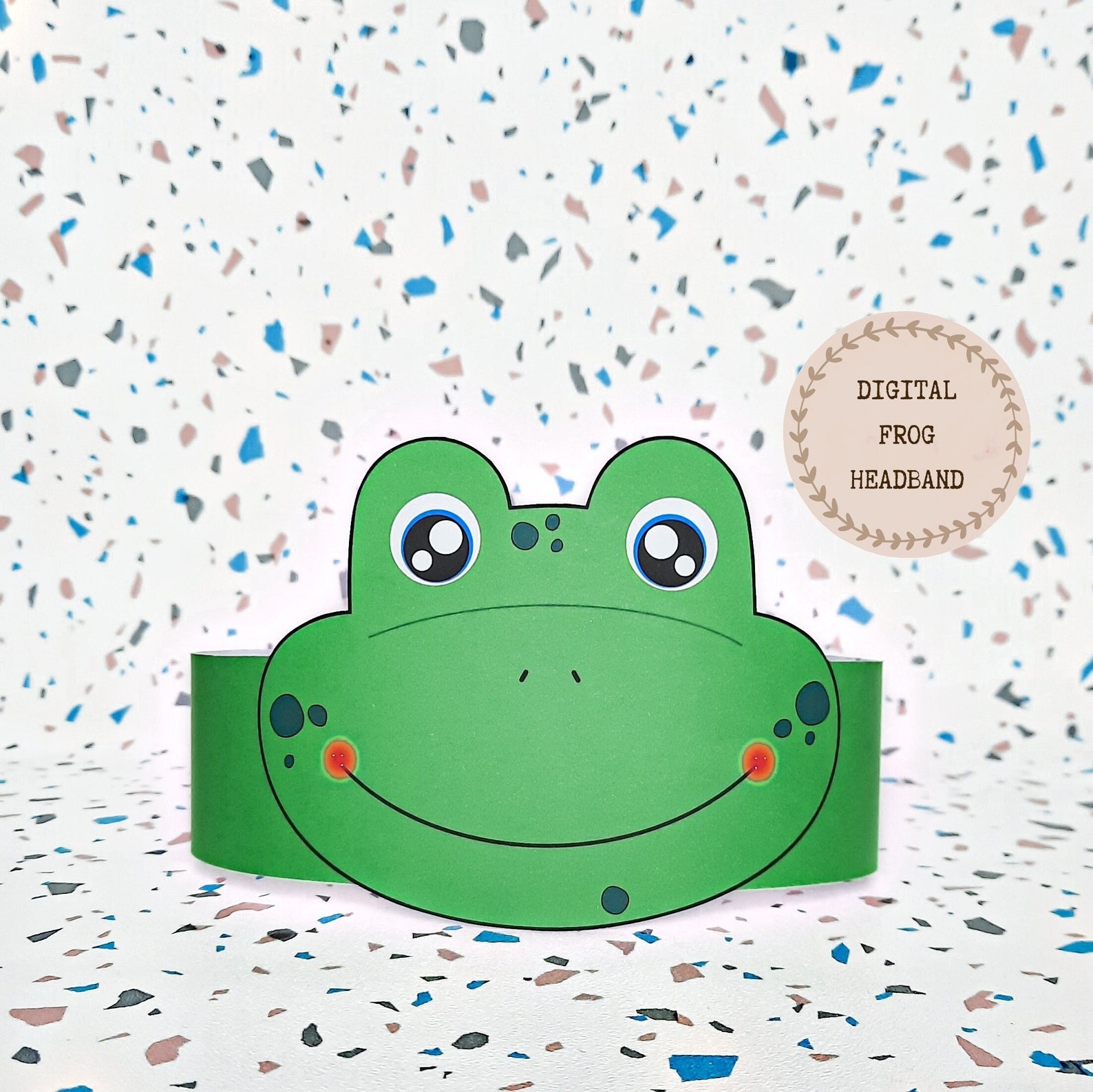 Frog Paper Crown, Animal Paper Hat for Kids, Instant Download Paper ...