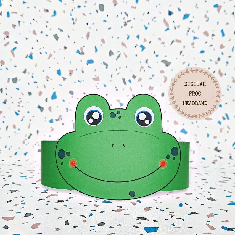Frog Paper Crown, Animal Paper Hat for Kids, Instant Download Paper ...