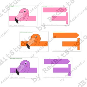 7 Flamingos Paper Crowns, Paper Hats for Kids, Instant Download Paper ...