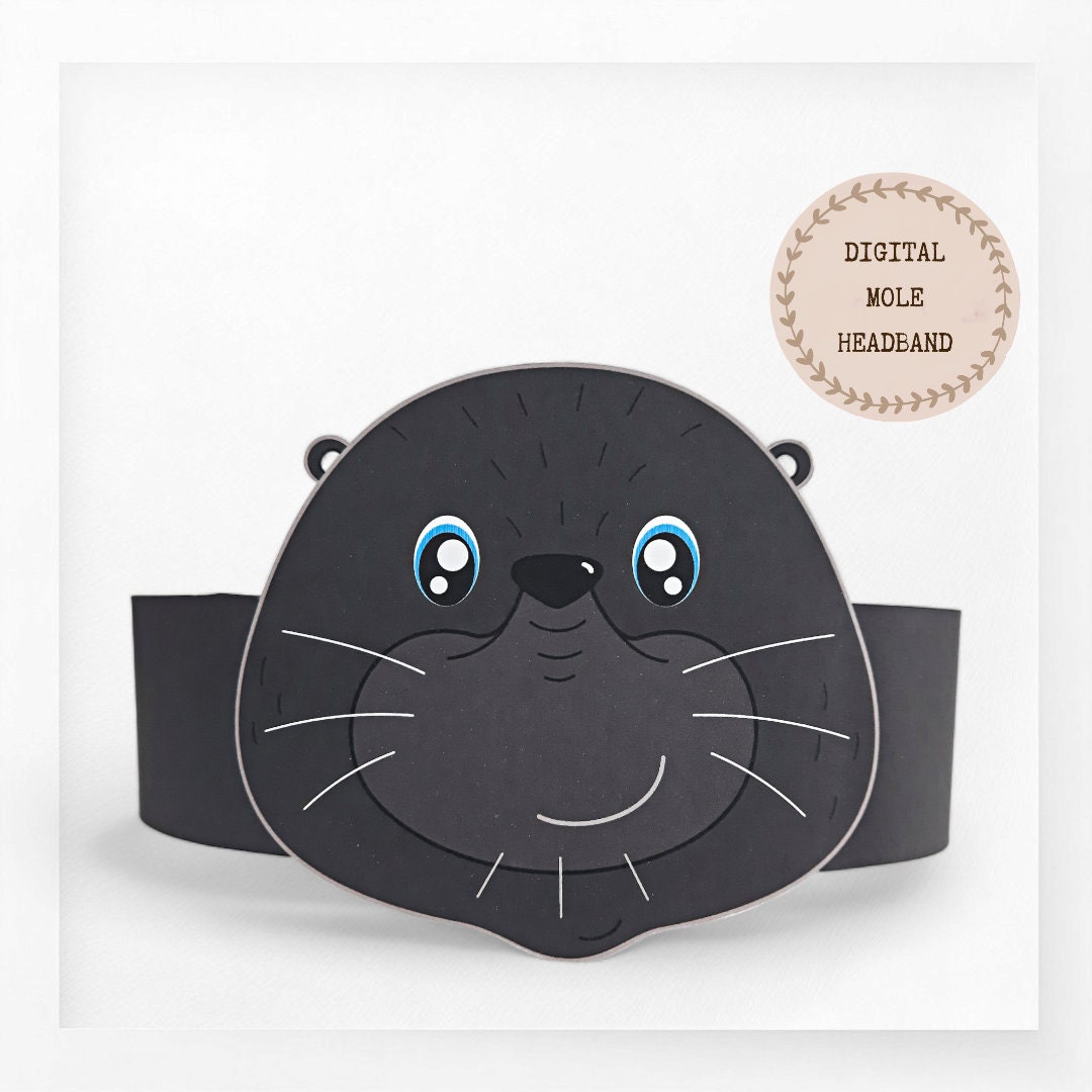 Mole Paper Crown, Animal Paper Hat for Kids, Instant Download Paper ...