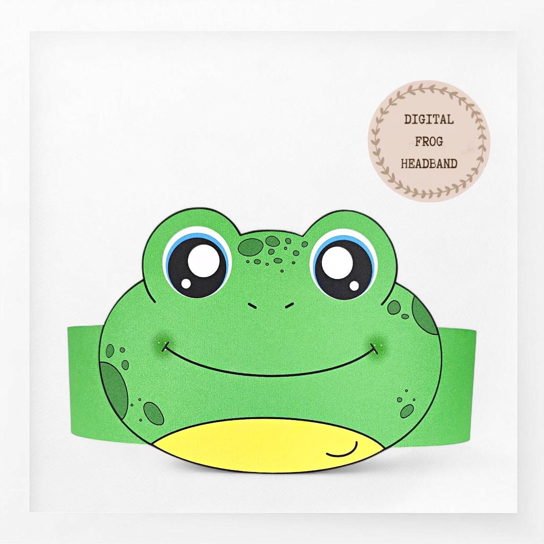 Frog Paper Crown, Animal Paper Hat for Kids, Instant Download Paper ...