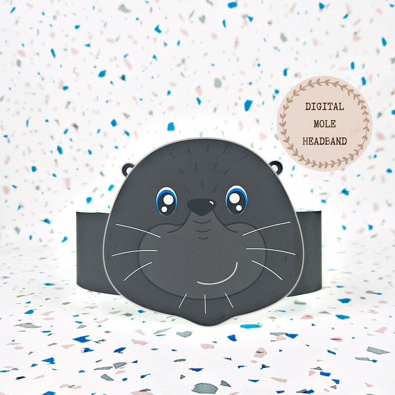Mole Paper Crown Animal Paper Hat for Kids Instant Download - Etsy