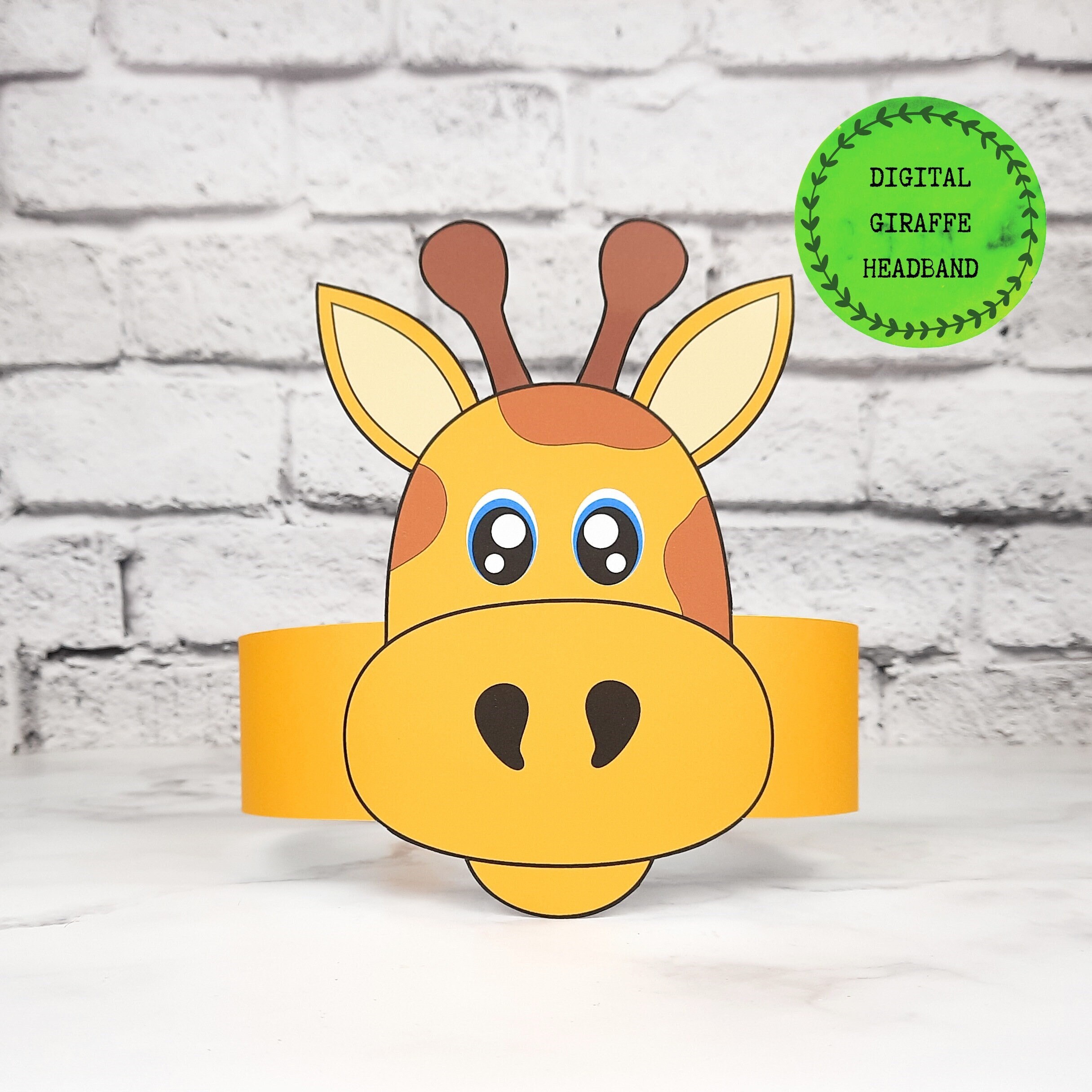 Giraffe Paper Crown Animal Paper Hat for Kids Instant - Etsy UK