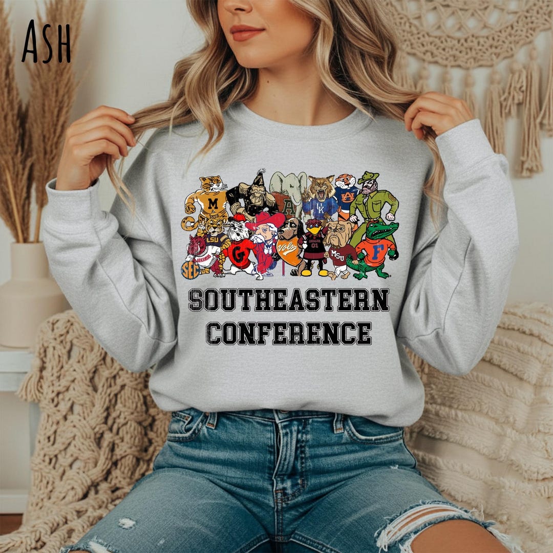 SEC Mascots Sweatshirt: Southeastern Conference Teams Pullover - Etsy