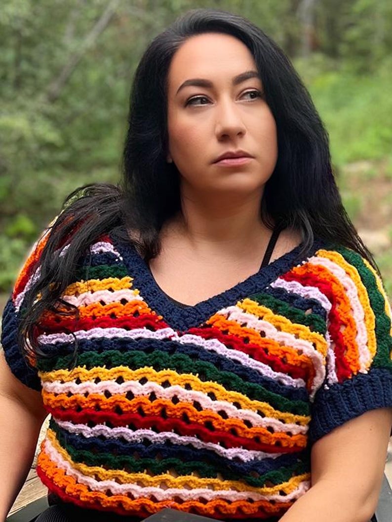 ARCADE SWEATER VEST Rainbow Colorful Chunk Indie Hipster Oversized Cozy ...