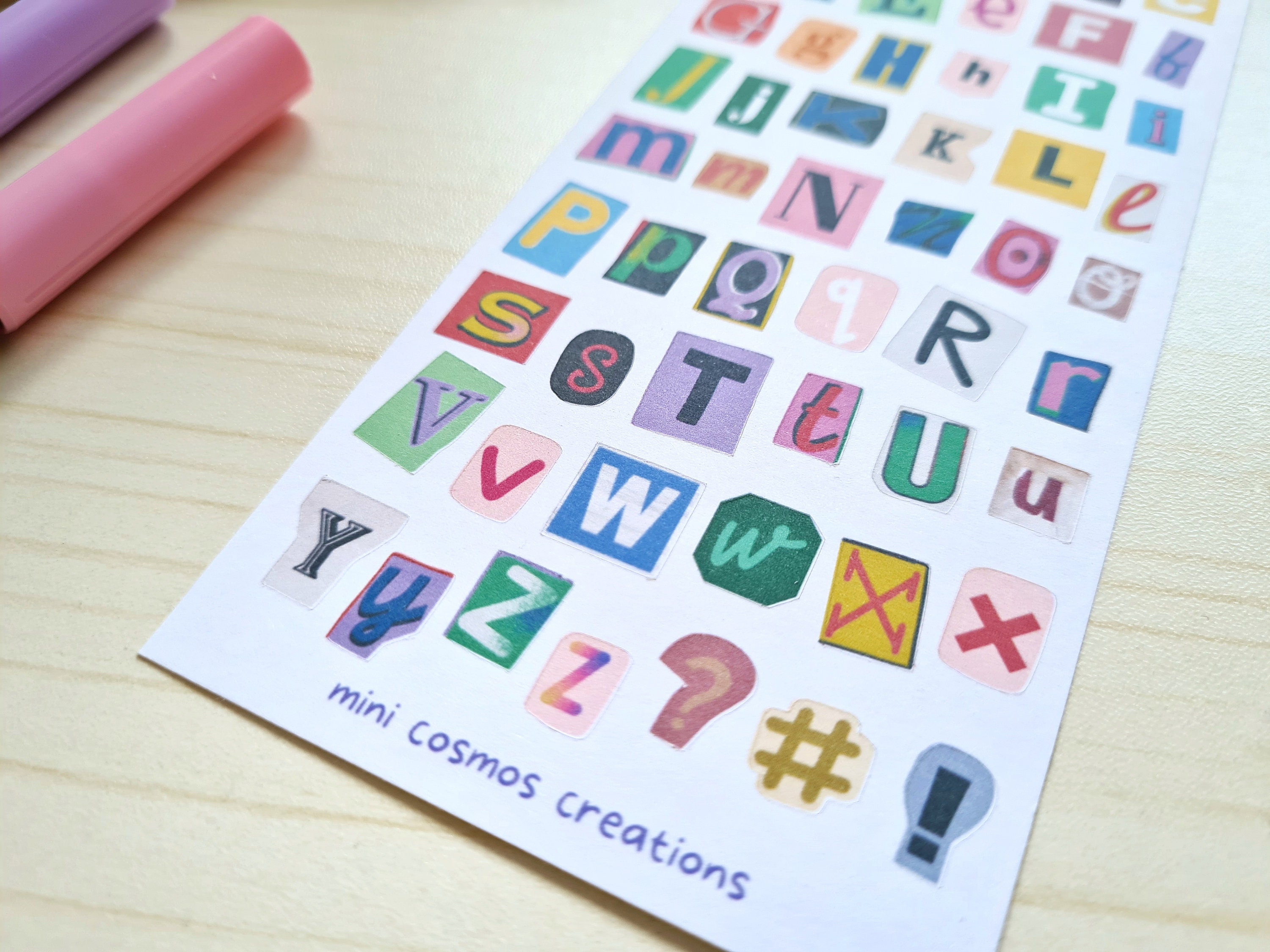 Alphabet Magazine Cut Out Letter Stickers Journal Supplies, Scrapbook ...