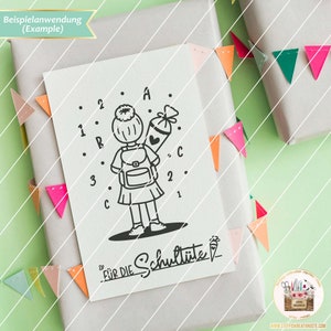 Plotterdatei Einschulung SVG, Einschulung Bundle, Einschulung Mädchen Plotterdatei, Digistamp ...