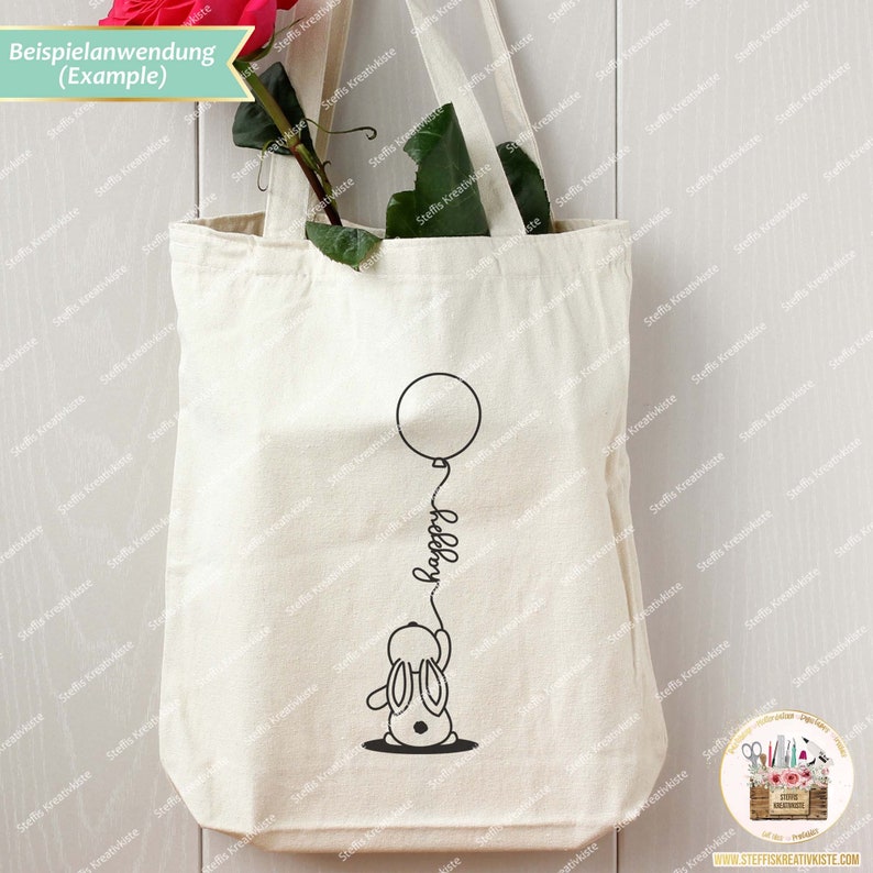 Plotterdatei deutsche Schriftzüge Hase mit Ballon SVG - Etsy.de