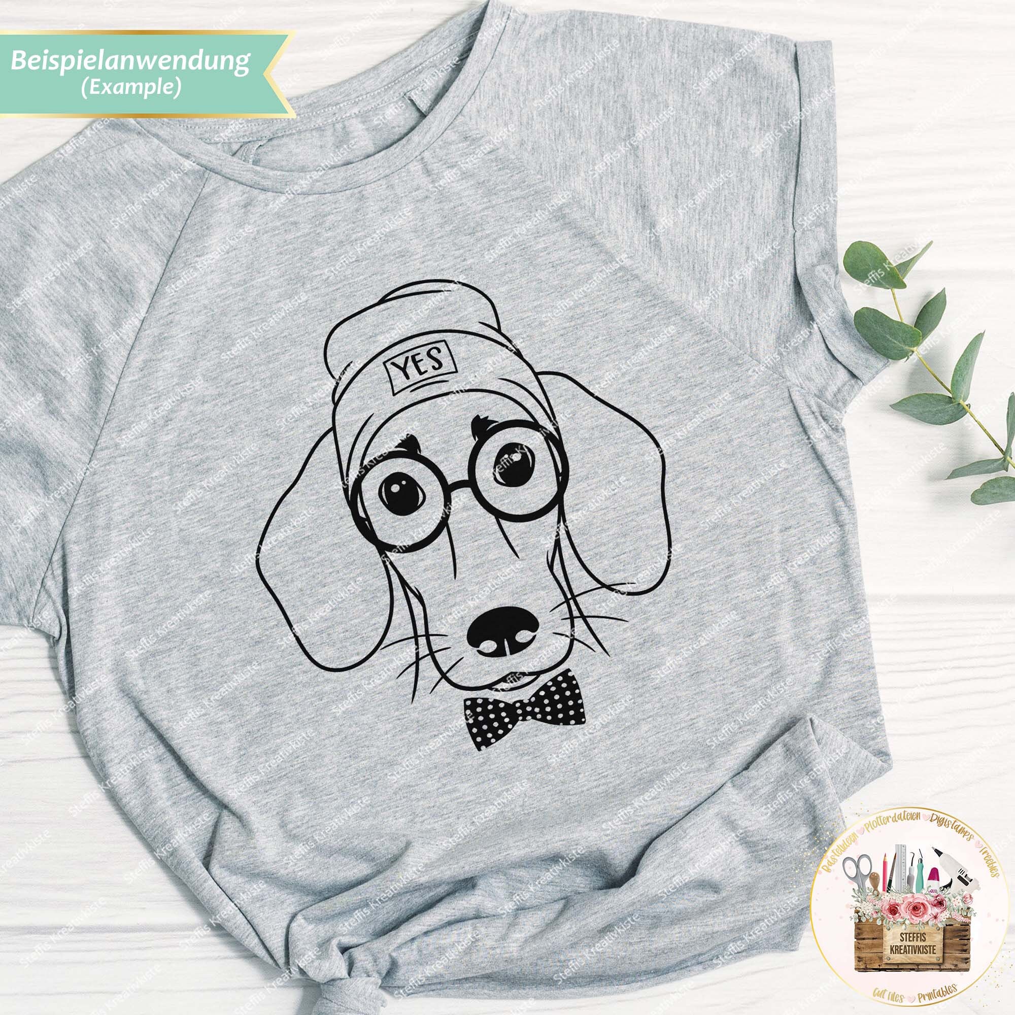 Svg Hipster Dackel Plotterdatei Dackel Hipster Hipster | Etsy