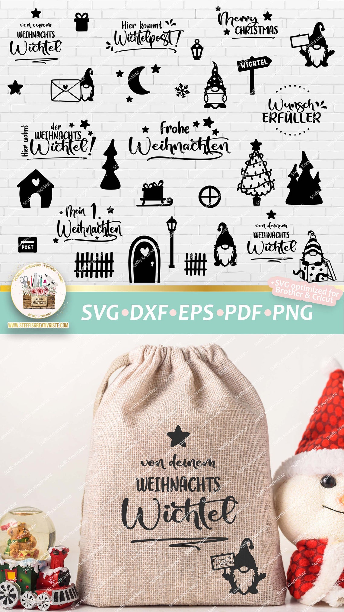 Plotterdatei Weihnachten Wichtel deutsche Sprüche SVG - Etsy.de