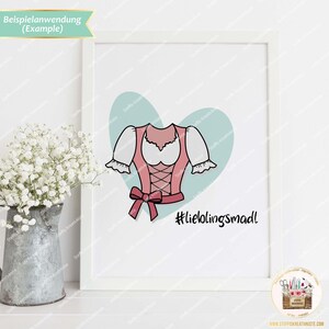 Bundle Dirndl Plotterdatei SVG, Dirndl PNG DXF Svg Pdf, Oktoberfest ...