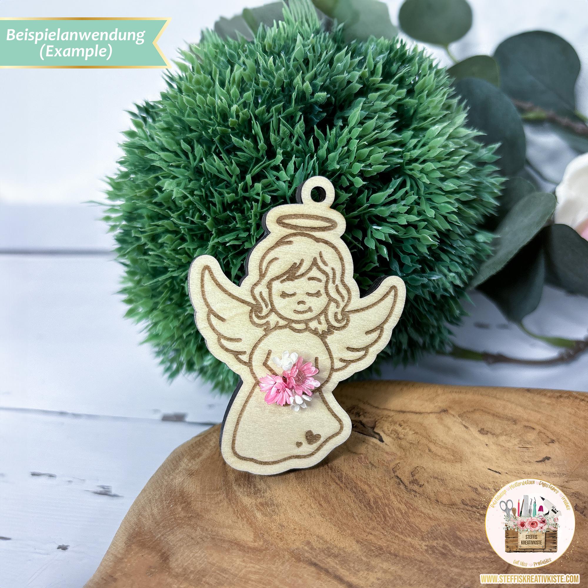 Guardian Angel SVG Laser File, Guardian Angel Card SVG, Guardian Angel ...