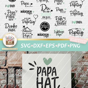 Plotterdatei Vatertag deutsche Sprüche SVG, Papa Sprüche, Papi Sprüche, Digistamp Vatertag ...